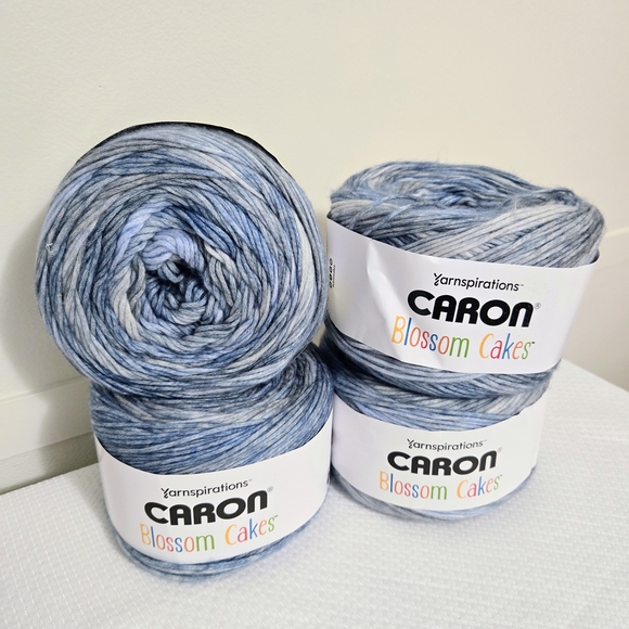 Yarnspirations | Office | Caron Blossom Cakes Yarn Denim Daze Blue ...
